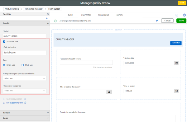 Referenced Forms and Tasks